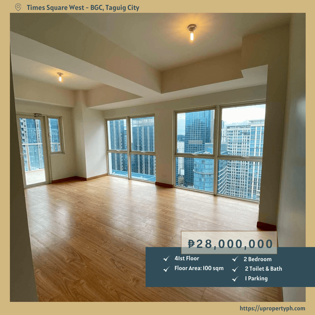 2BR in Times Square West BGC, Taguig City – U-Property PH