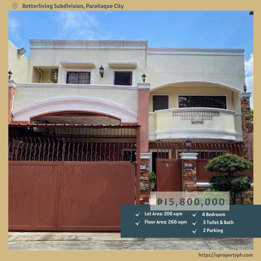 4-Bedroom House & Lot for Sale in Betterliving Subdivision, Parañaque ...