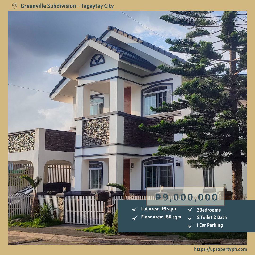 3-Bedroom House For Sale at Greenville Subdivision, Tagaytay City – U ...