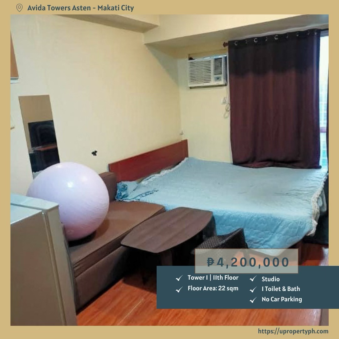Affordable Studio Condo for Sale at Avida Towers Asten, Makati – Ideal ...