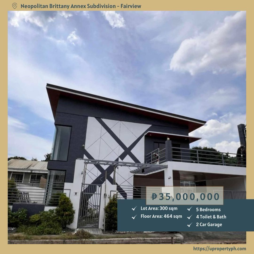 Spacious 5-Bedroom House and Lot for Sale in Neopolitan Brittany Annex ...