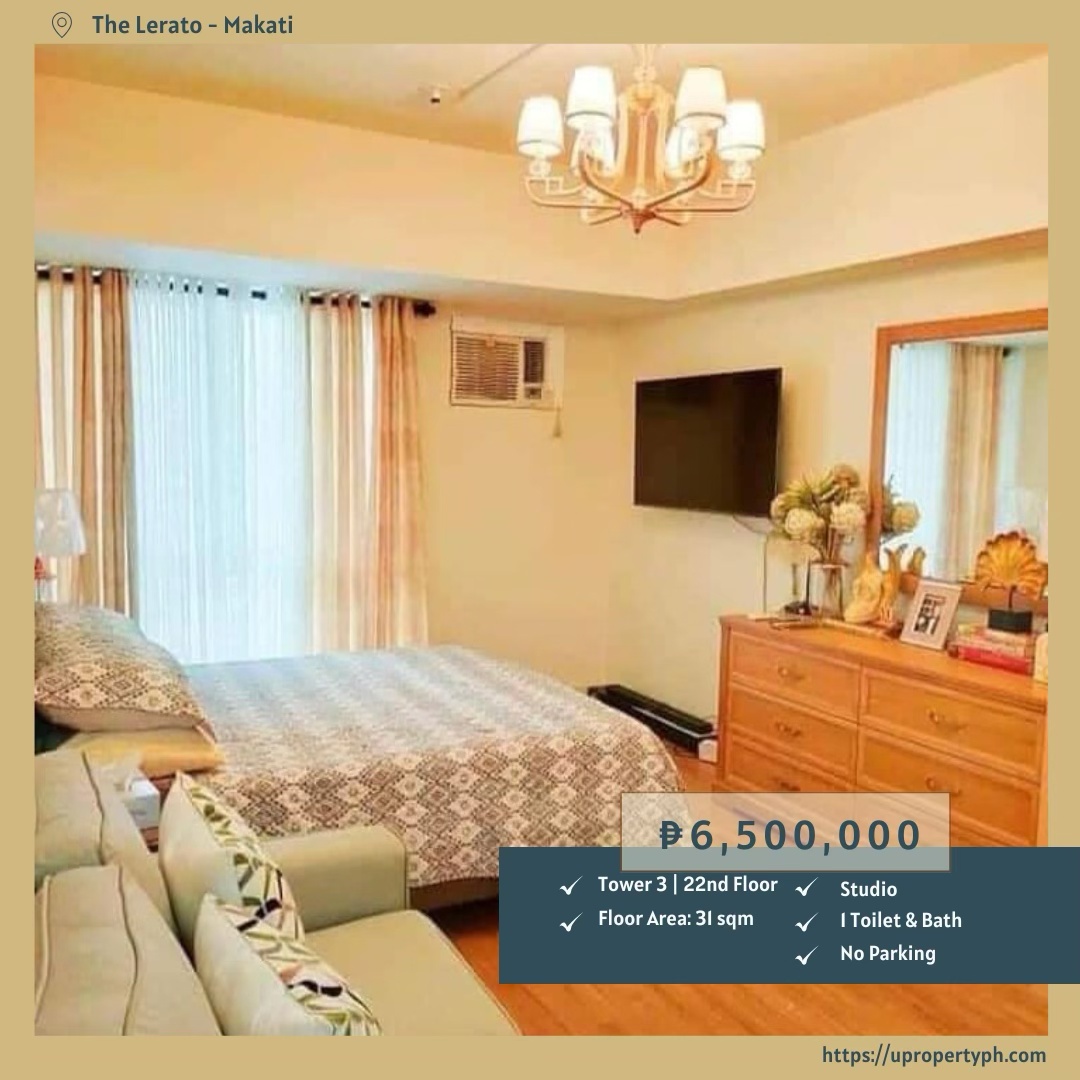For Sale: Furnished Studio at The Lerato Tower 3, Makati – Your Gateway ...