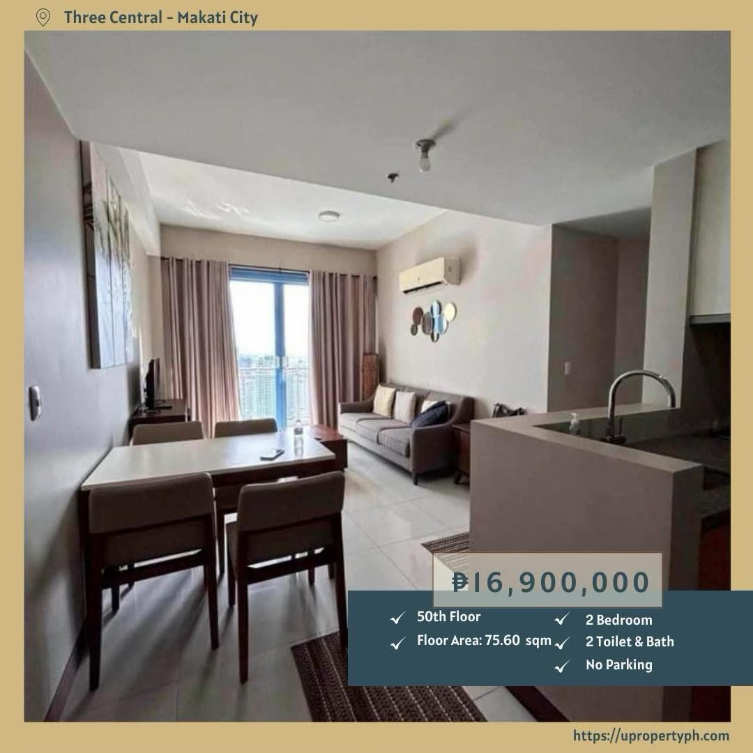 Luxury 2-Bedroom Furnished Condo for Sale in Three Central, Salcedo ...