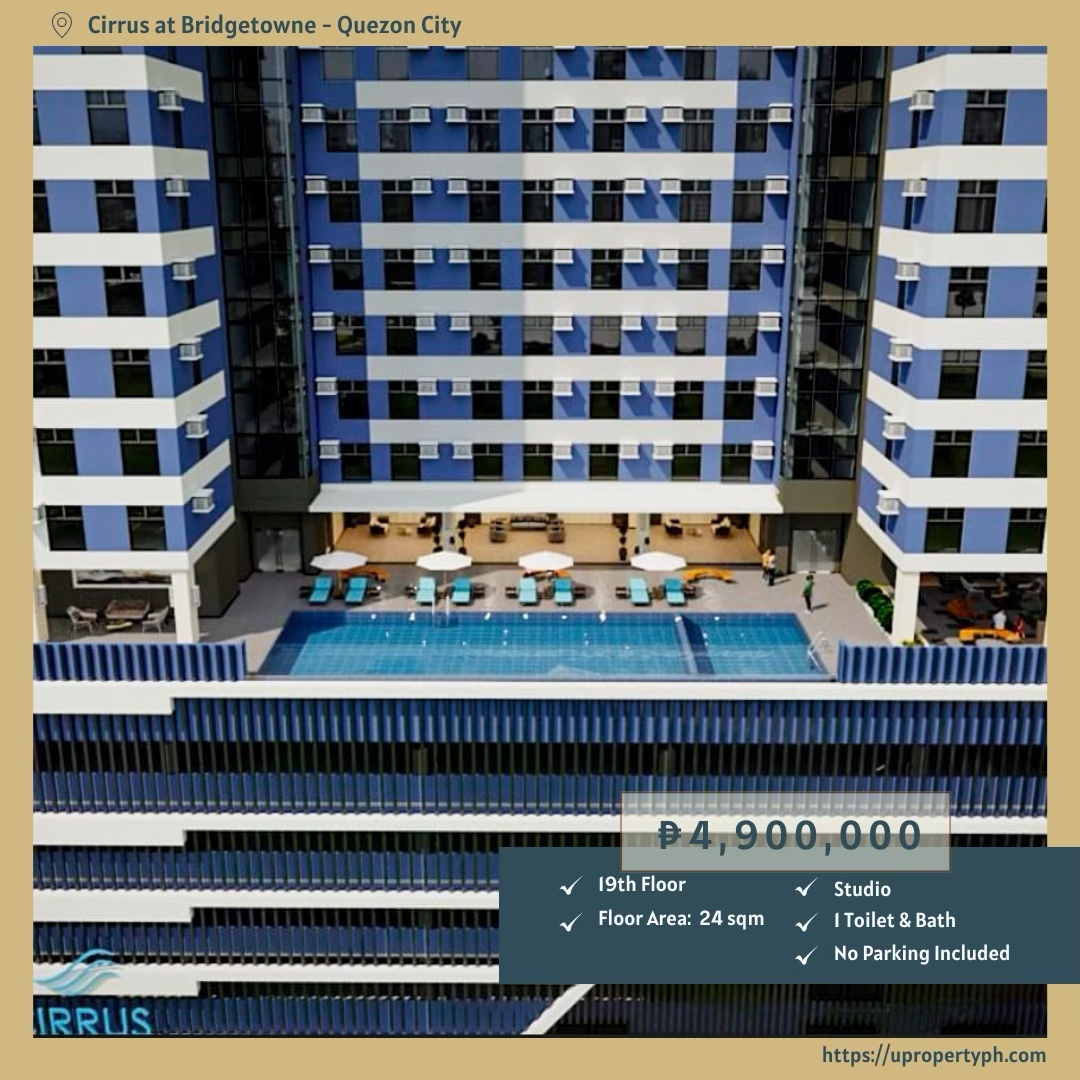 For Sale: Studio Condo at Cirrus Tower, Bridgetowne, Quezon City – U ...