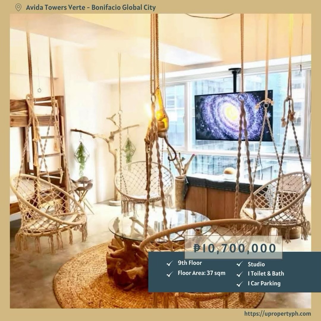 Fully Furnished Studio Condo for Sale at Avida Towers Verte, BGC – 37 ...