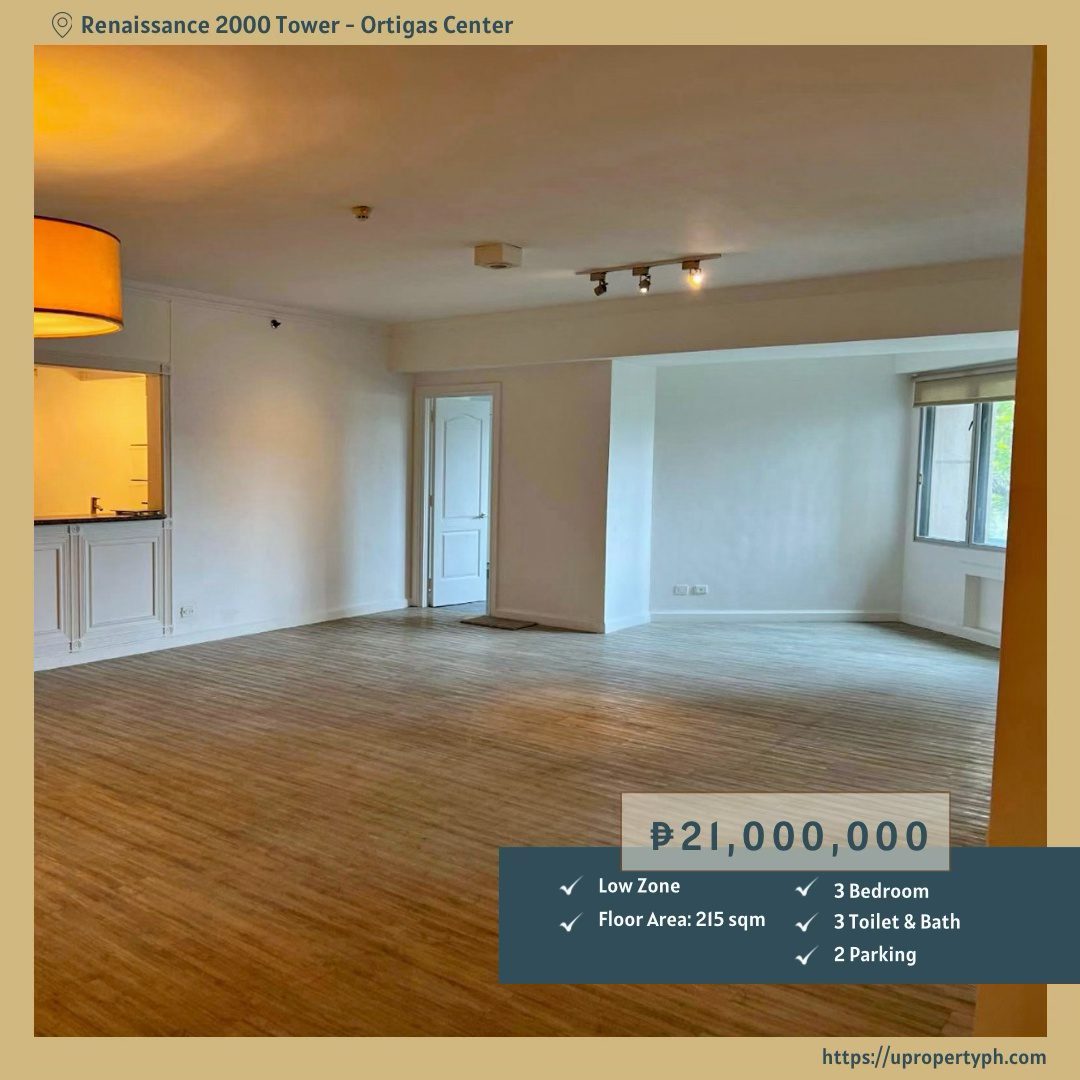 For Sale: Rare 3-Bedroom Condo at Renaissance 2000 Tower, Ortigas ...