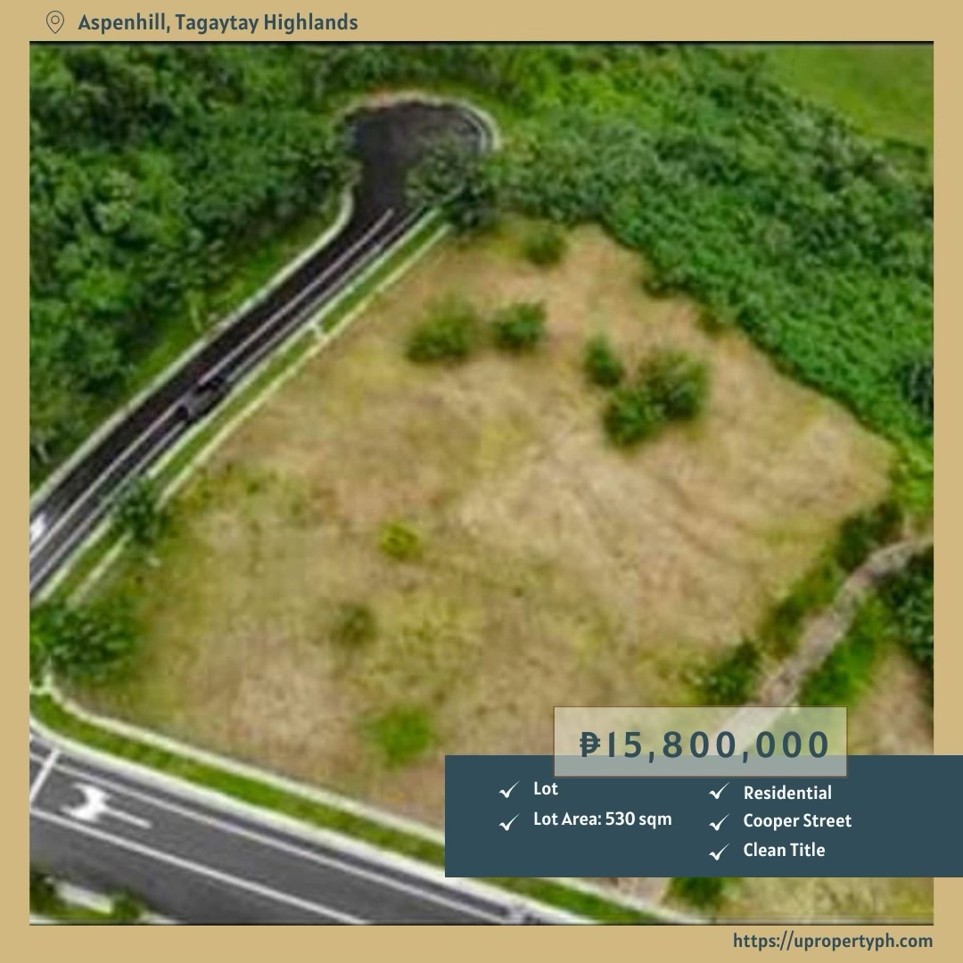 Aspenhill Residential Lot for Sale – Tagaytay Highlands, Cavite – U ...