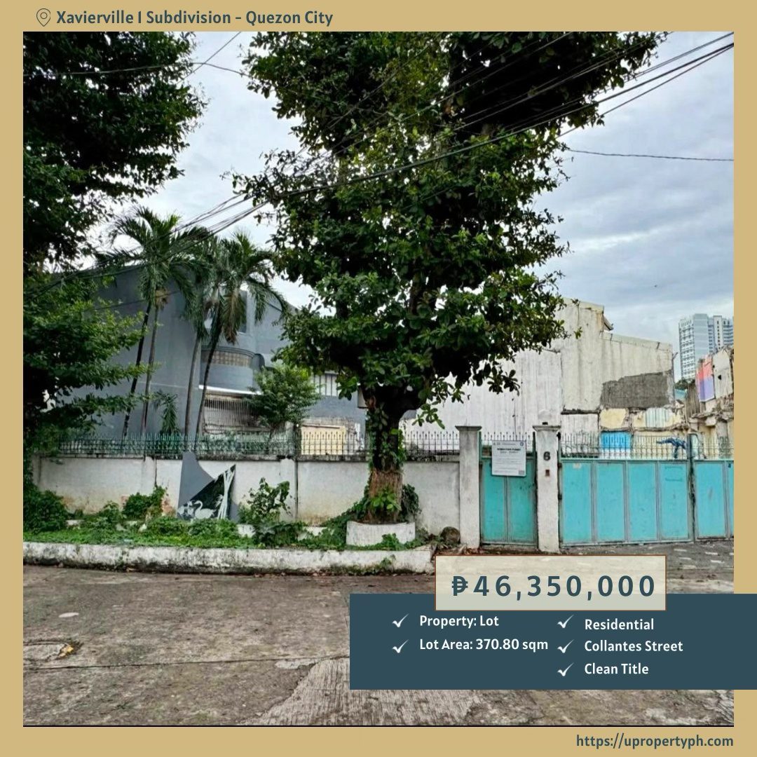 Residential Lot For Sale at Xavierville 1 Subdivision in Loyola Heights ...