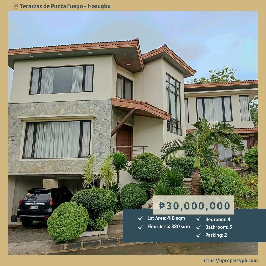 4-Bedroom House for Sale at Terazzas de Punta Fuego in Nasugbu ...